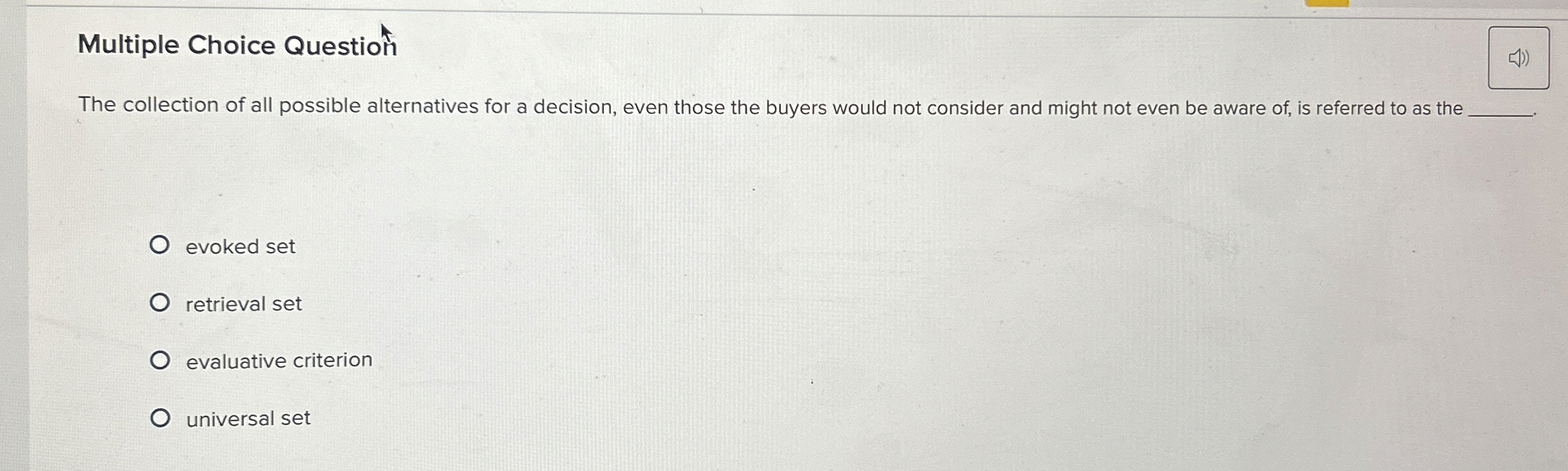 Solved Multiple Choice QuestionThe collection of all | Chegg.com