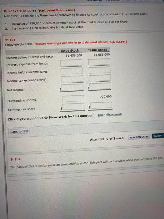 Solved Brief Exercise 11-13 (Part Level Submission) Marin | Chegg.com Solved Brief Exercise 11-13 (Part Level Submission) Marin | Chegg.com