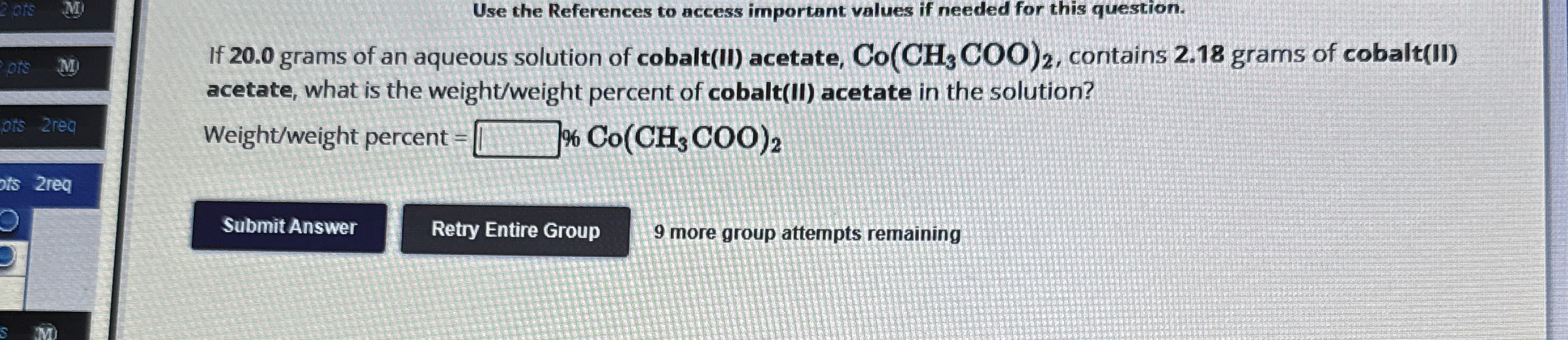 Solved Use the References to access important values if | Chegg.com