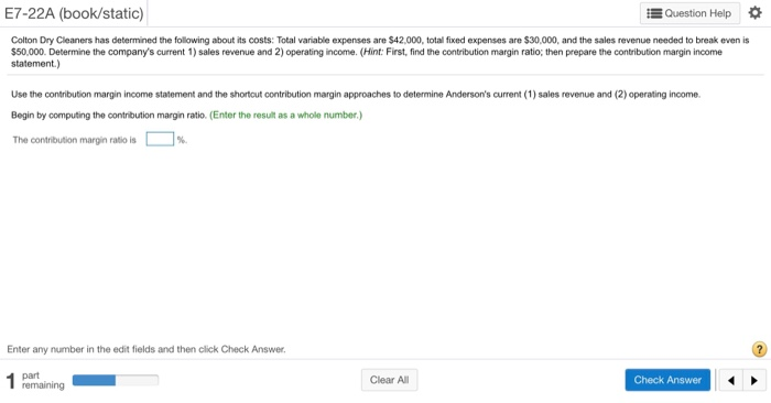 Solved E7-22A (book/static) Question Help Colton Dry | Chegg.com
