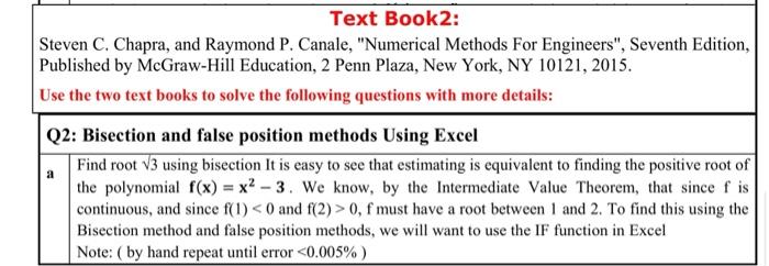 Solved Steven C. Chapra, and Raymond P. Canale, "Numerical | Chegg.com