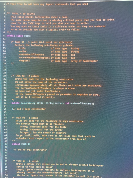 Solved need help completing a JAVA program with three | Chegg.com