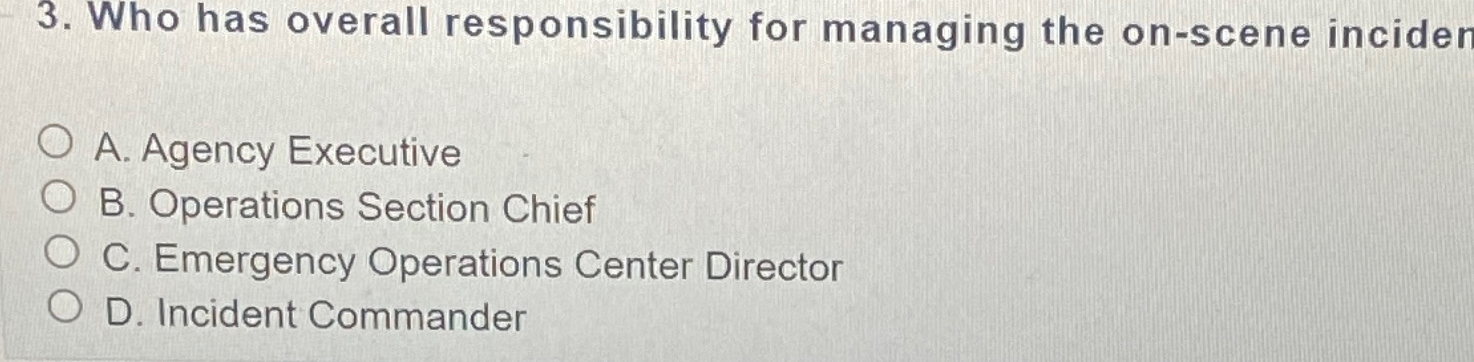 Solved Who has overall responsibility for managing the | Chegg.com