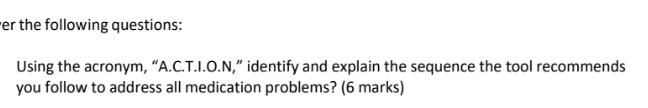 Solved er the following questions:Using the acronym, | Chegg.com
