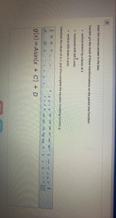 Solved 3 Enter the correct answer in the box Function gis | Chegg.com