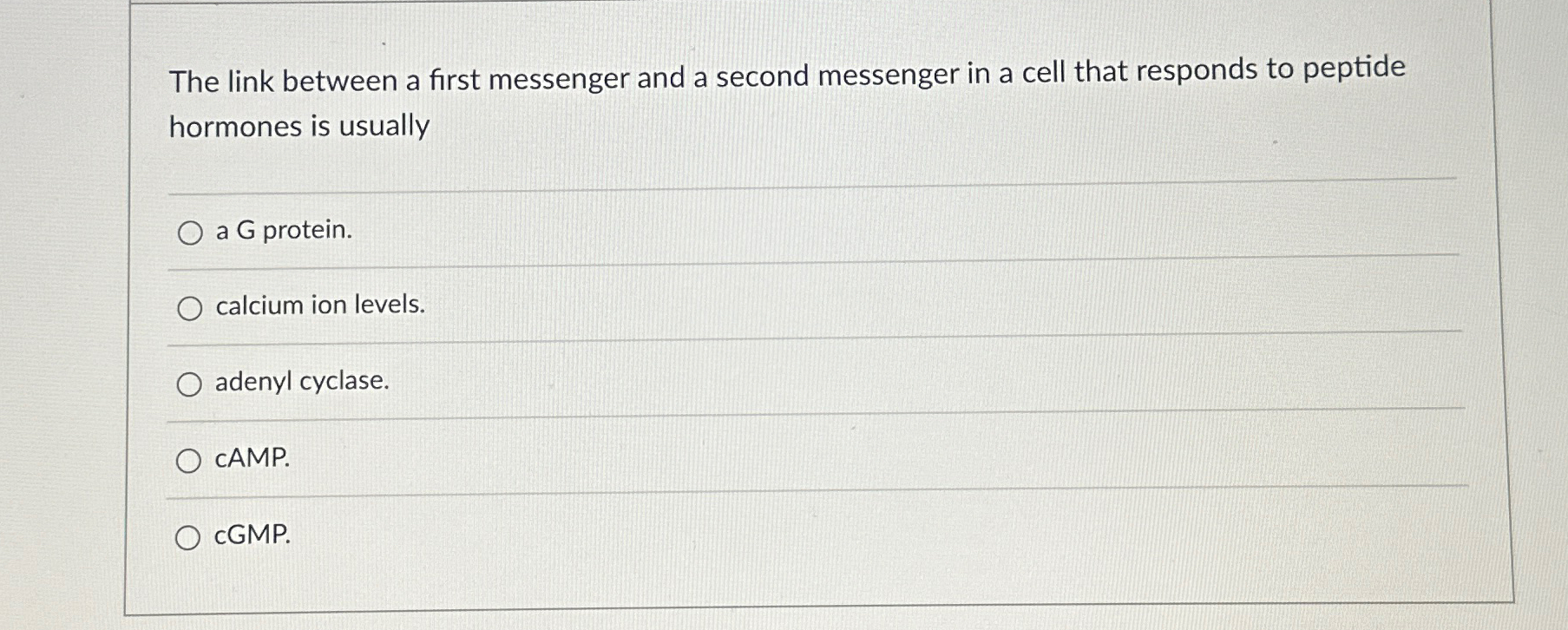 Solved The link between a first messenger and a second | Chegg.com