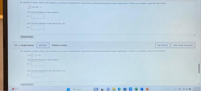 Solved 33cos39=1 (a) lind all colution of the equation. a. | Chegg.com