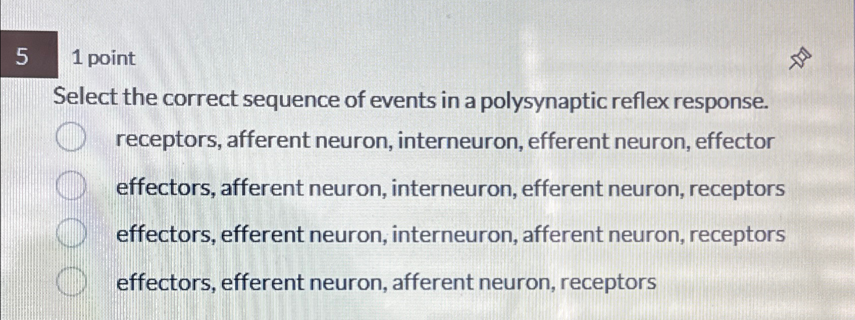 Solved 5 ﻿pointSelect the correct sequence of events in a | Chegg.com