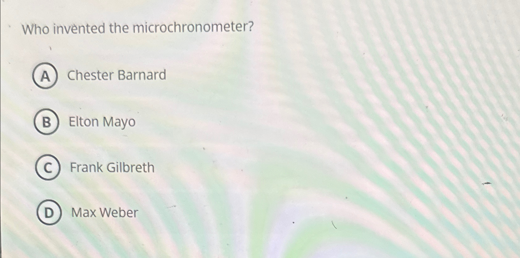 Solved Who invented the microchronometer?Chester | Chegg.com