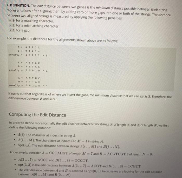 Solved Q1: DNA Sequence Alignment Overview Biologists assume | Chegg.com