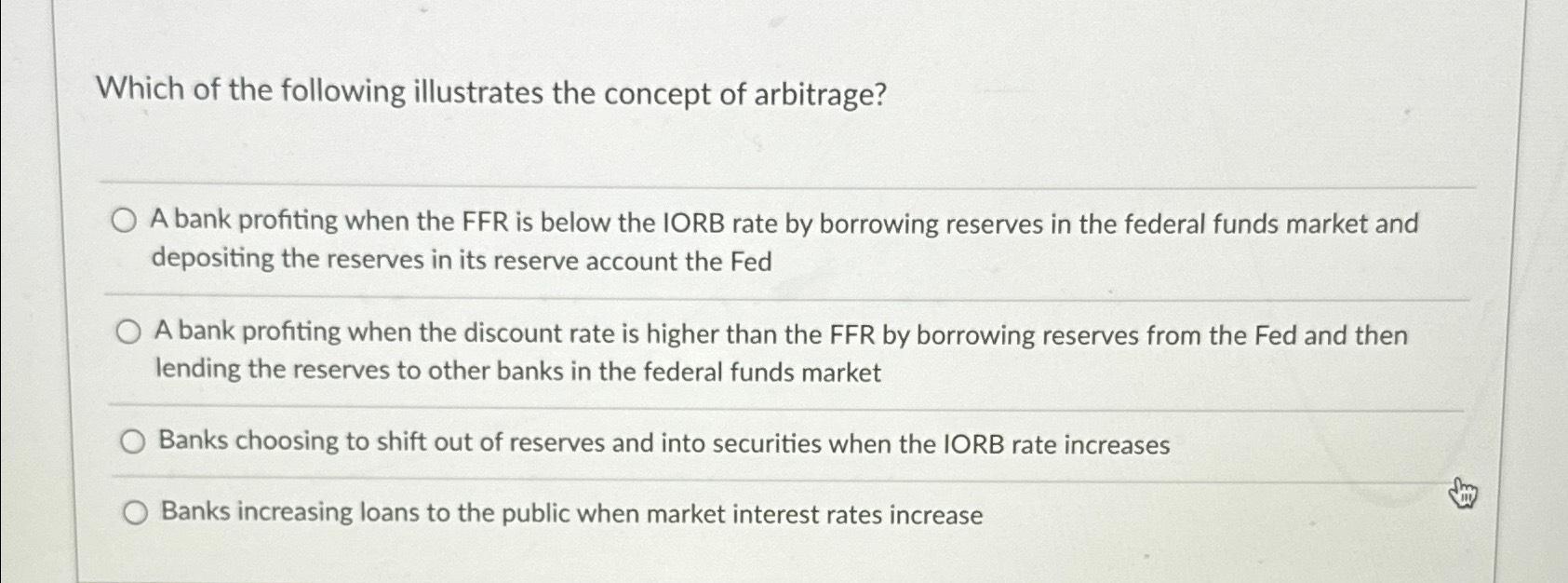 Solved Which of the following illustrates the concept of | Chegg.com