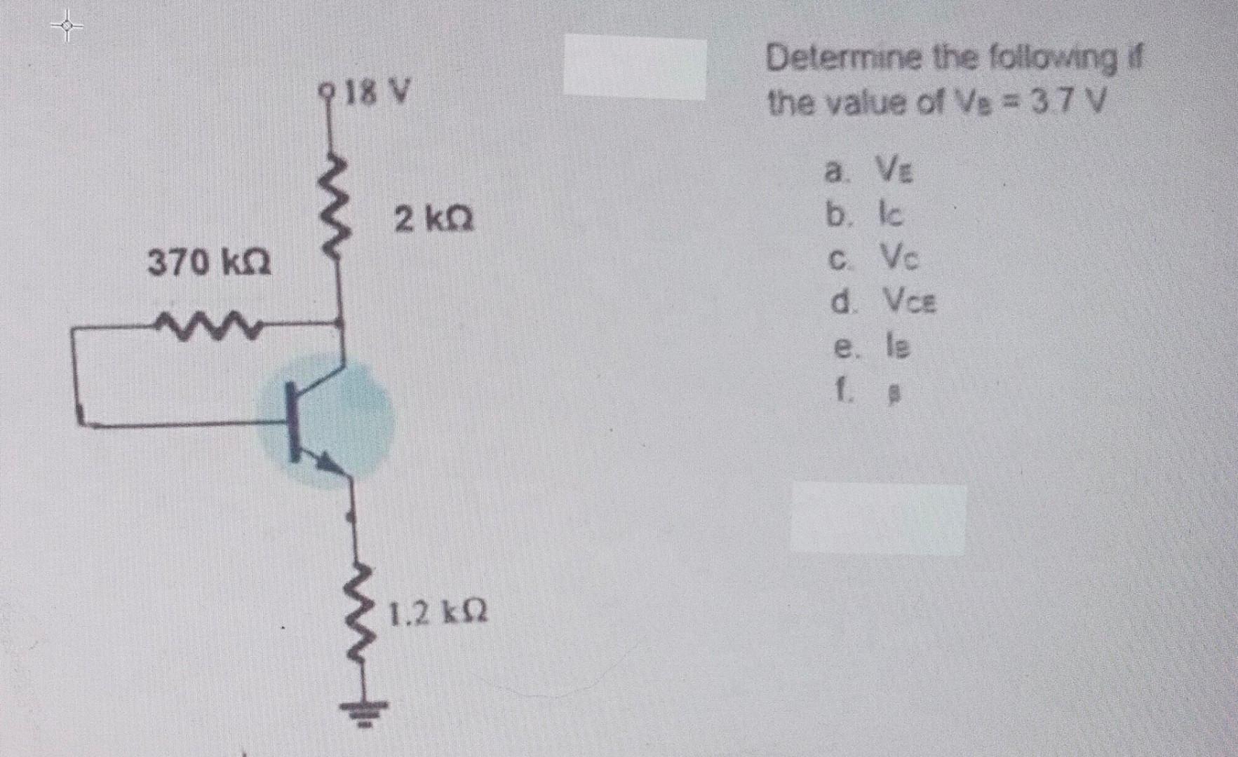 Solved Determine the following if the value of Vb = | Chegg.com