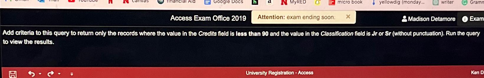 Solved Access Exam Office 2019Add criteria to this query to | Chegg.com