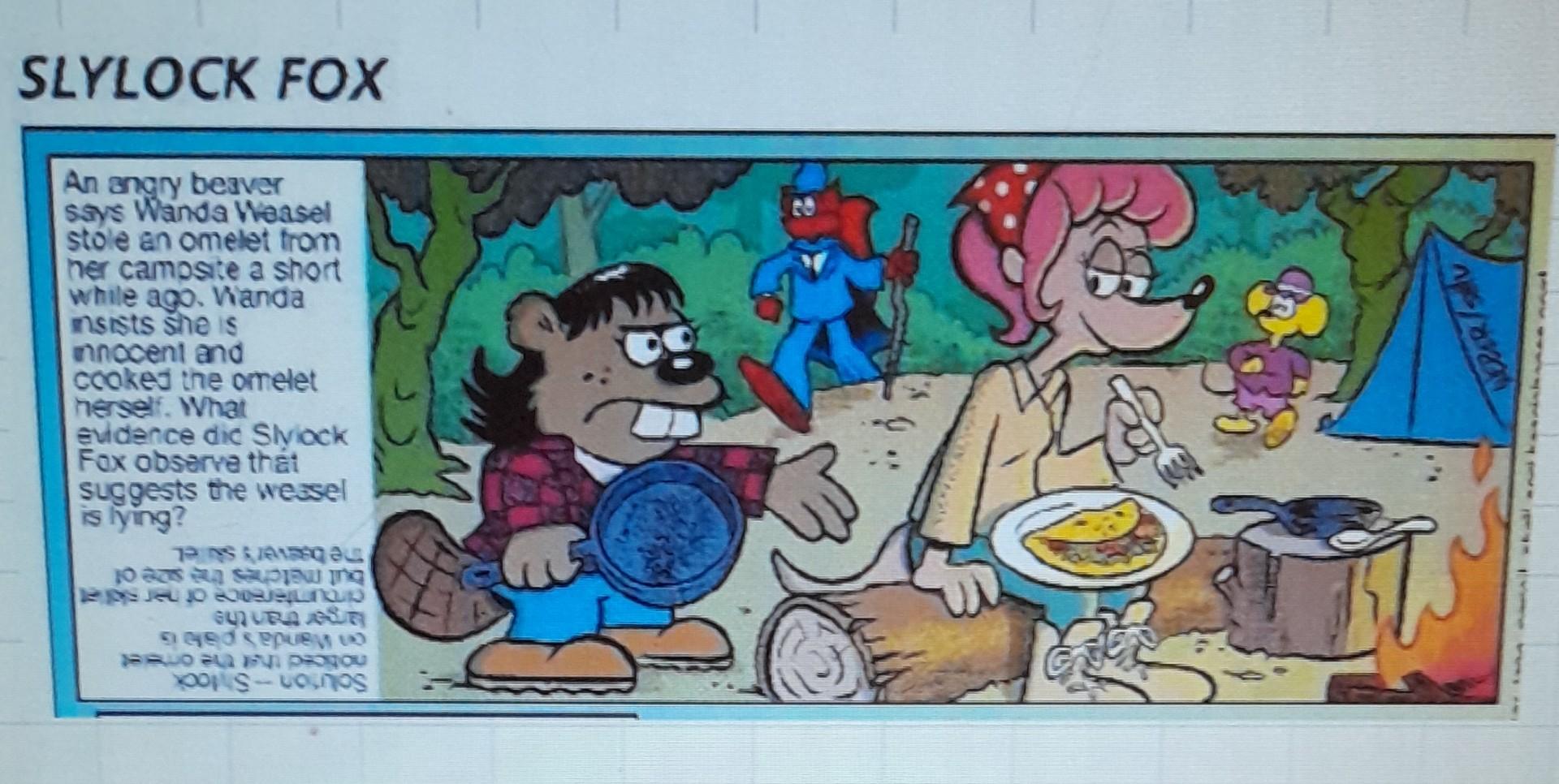 Solved In the cartoon, Wanda Weasel is sitting on a log. | Chegg.com