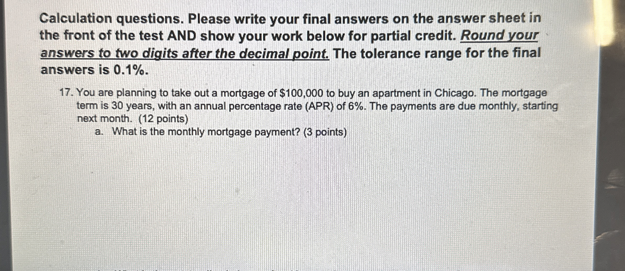 Solved Calculation questions. Please write your final | Chegg.com