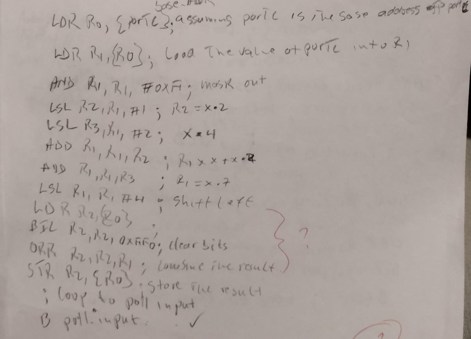 Solved 5. (20) Write an ARM Cortex M4 assembly language code | Chegg.com