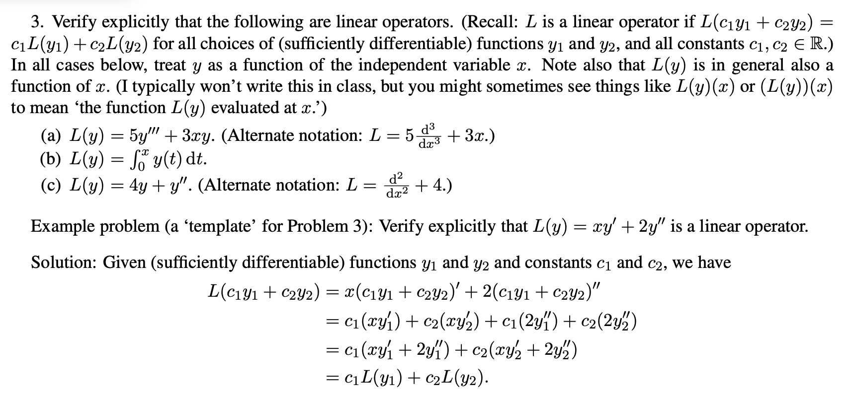 Solved Verify Explicitly That The Following Are Linear 0184