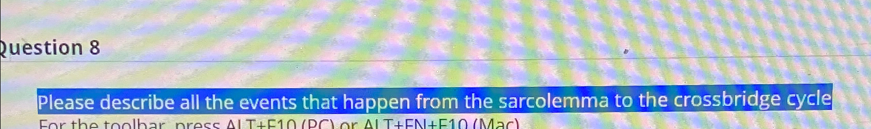 Solved Question 8Please describe all the events that happen | Chegg.com