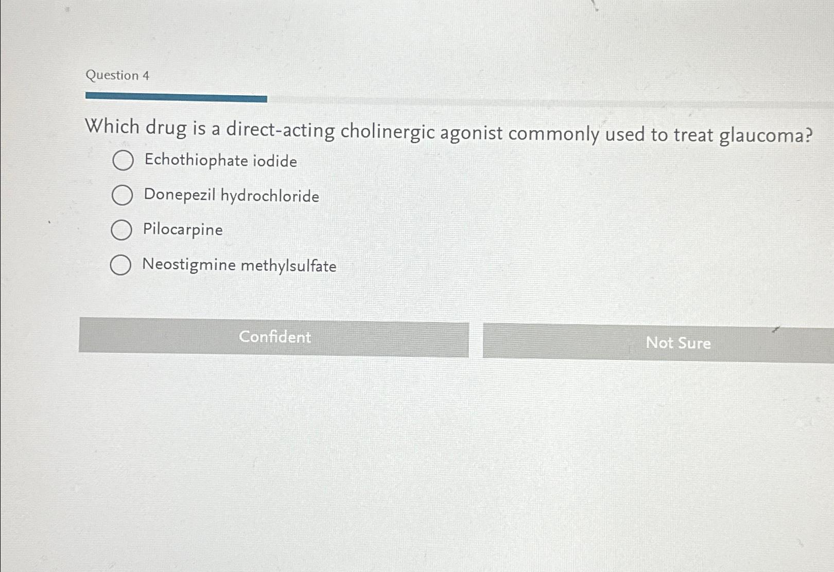Solved Question 4Which drug is a direct-acting cholinergic | Chegg.com