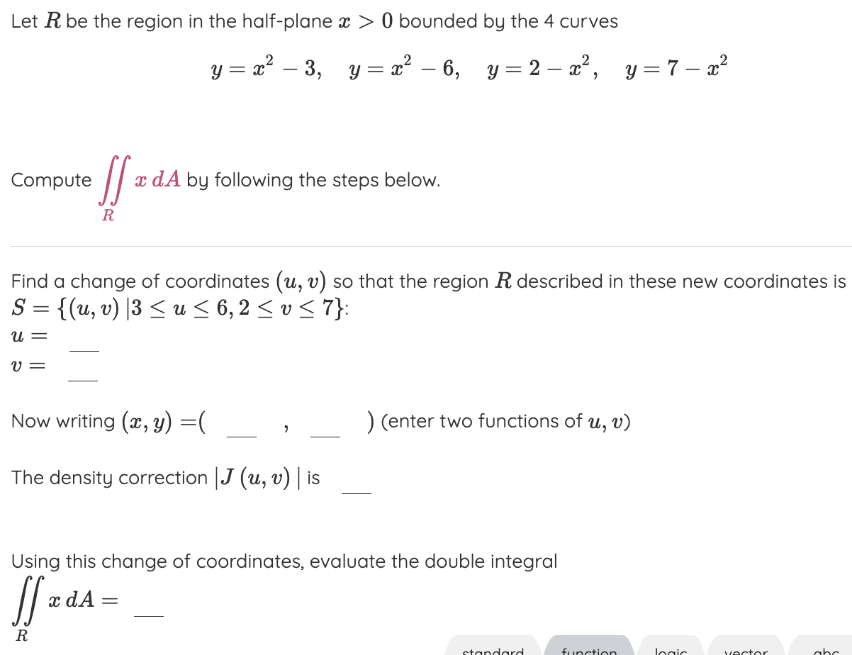 Solved Let R ﻿be the region in the half-plane x>0 ﻿bounded | Chegg.com