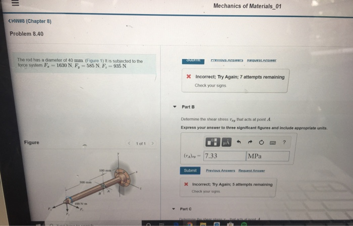 Solved Mechanics of Materials_01 | Chegg.com