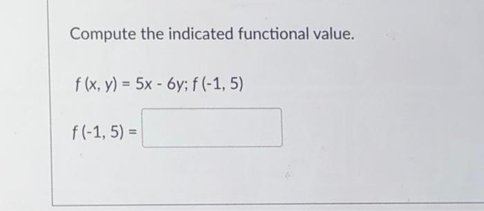 Solved Compute the indicated functional value. | Chegg.com