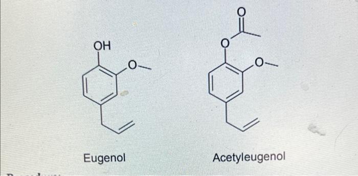 Solved OH 0- 0 Eugenol Acetyleugenol | Chegg.com