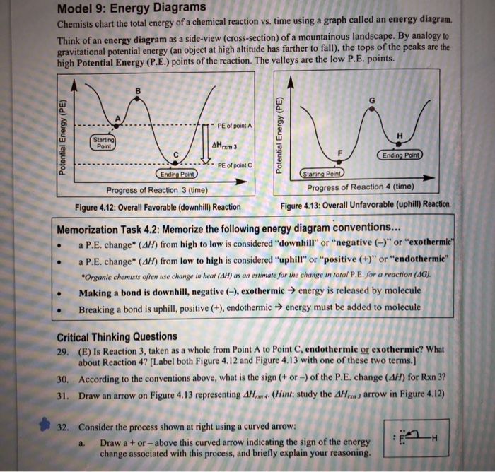 Solved Model 9: Energy Diagrams Chemists chart the total | Chegg.com
