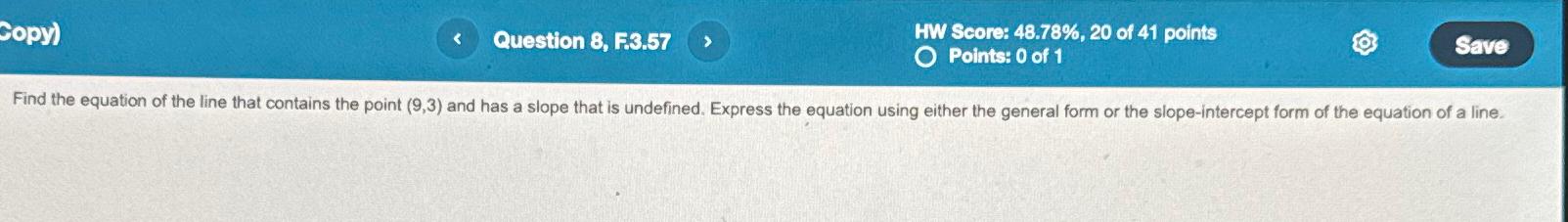 Solved Find the equation of the line that contains the point | Chegg.com