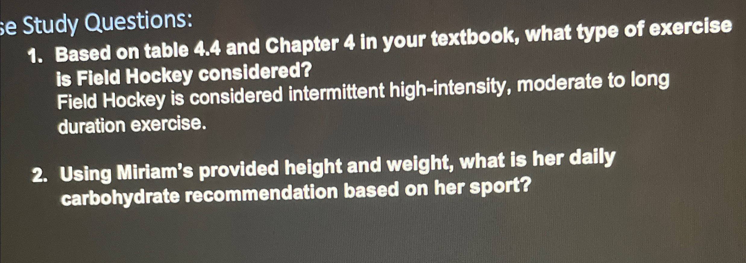 Solved se Study Questions:Based on table 4.4 ﻿and Chapter 4 | Chegg.com