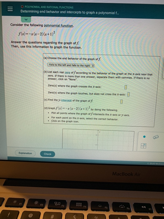 Solved O POLYNOMIAL AND RATIONAL FUNCTIONS Determining end | Chegg.com