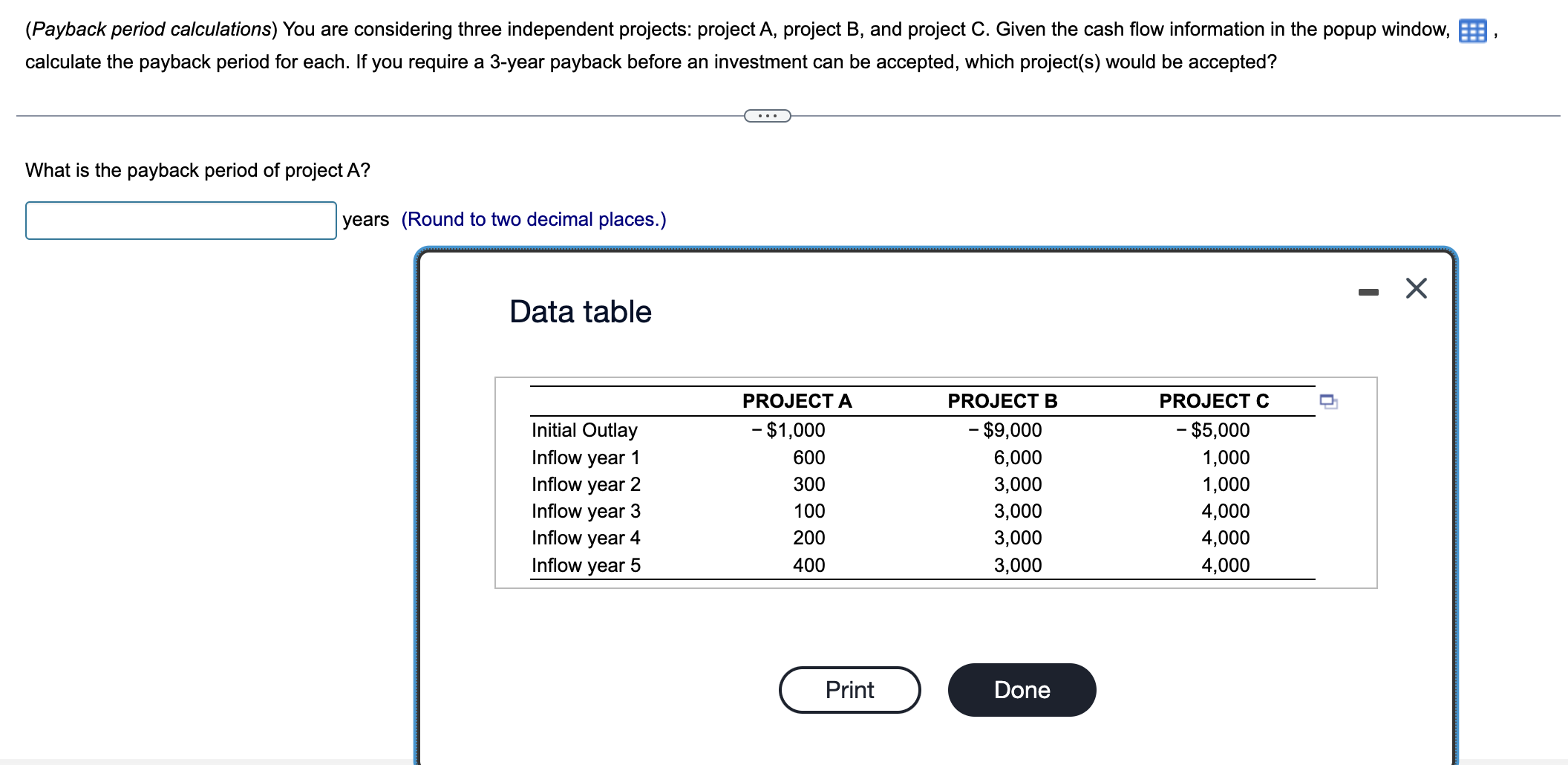 Solved by an EXPERT (Payback period calculations) ﻿You are considering | Chegg.com