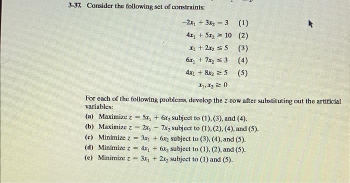 Solved For each case in Problem 3-37, write the | Chegg.com