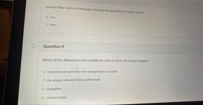 Solved Laminar flow results in thorough mixing of the | Chegg.com