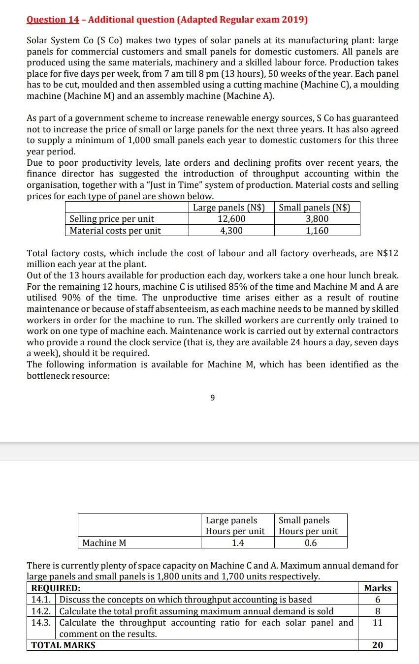 Solved Question 14 - Additional question (Adapted Regular | Chegg.com