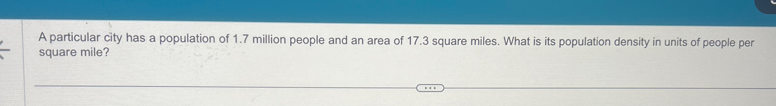Solved A particular city has a population of 1.7 ﻿million | Chegg.com