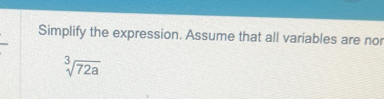 Solved Simplify the expression. Assume that all variables | Chegg.com