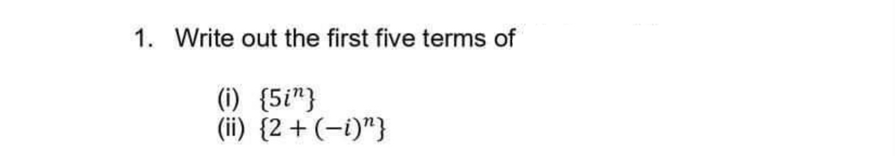 Solved Write out the first five terms using sequence with | Chegg.com