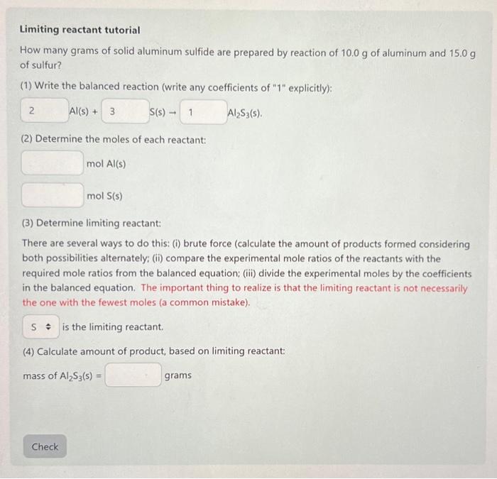 Solved Al(s)+S(s)→Al2 S3( s). (2) Determine the moles of | Chegg.com