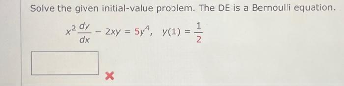 Solved Solve The Given Initial Value Problem The De Is A