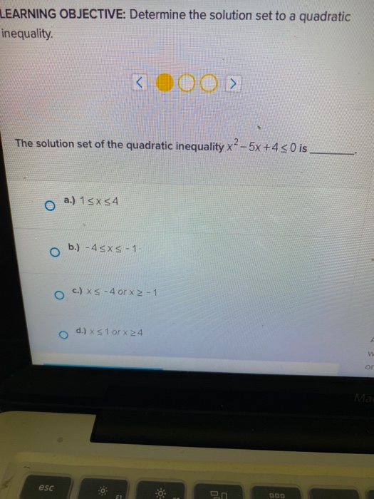 Solved LEARNING OBJECTIVE: Determine the solution set to a | Chegg.com