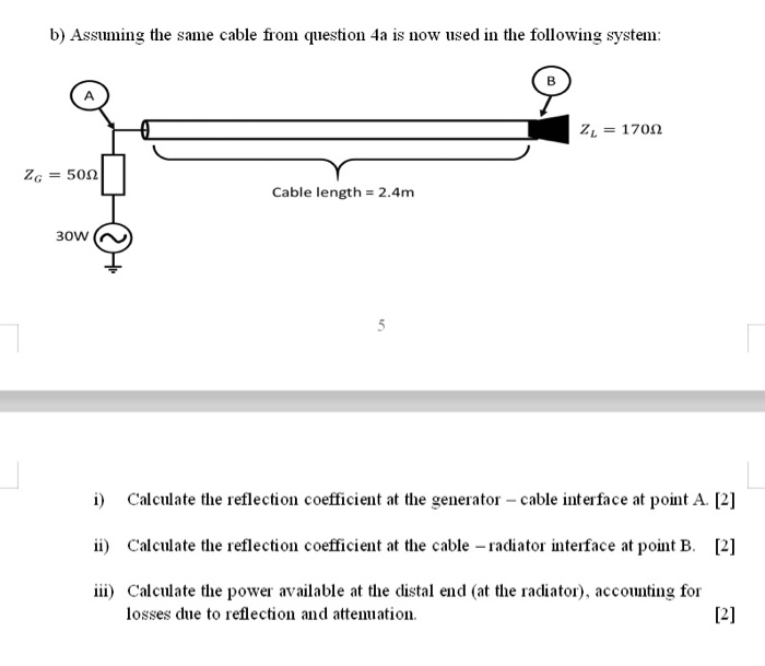Solved 4. Co-axial Cables a) Given the following coaxial | Chegg.com