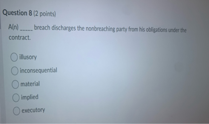 Solved Question 6 (2 points) Which of the following is an | Chegg.com