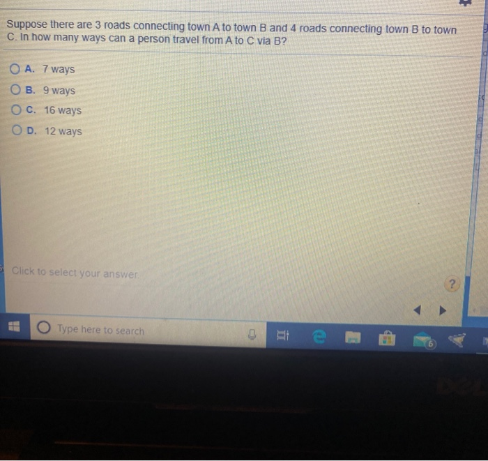 Solved Suppose there are 3 roads connecting town A to town B | Chegg.com