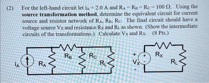 Solved For the left-hand circuit let iA=2.0A and | Chegg.com