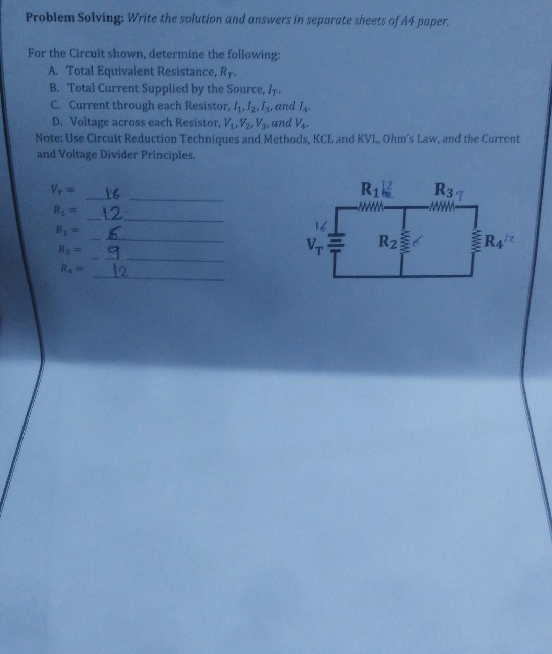 Solved Problem Solving: Write the solution and answers in | Chegg.com