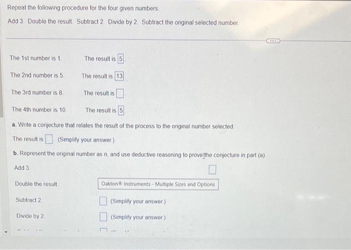 Solved Repeat the following procedure for the four given | Chegg.com