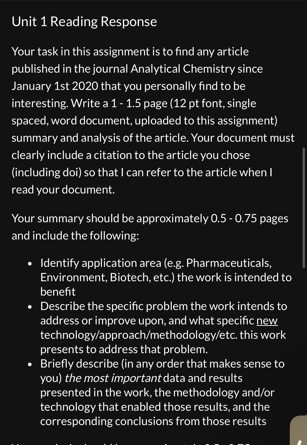 Solved Unit 1 ﻿Reading ResponseYour task in this assignment | Chegg.com