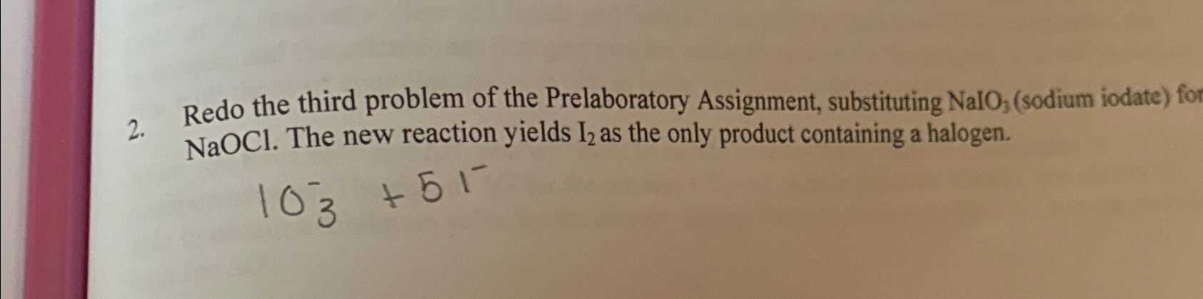 Solved Redo the third problem of the Prelaboratory | Chegg.com