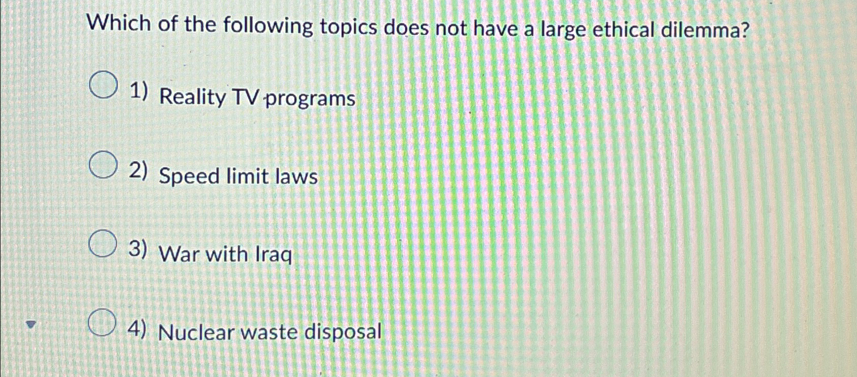 Solved Which of the following topics does not have a large | Chegg.com